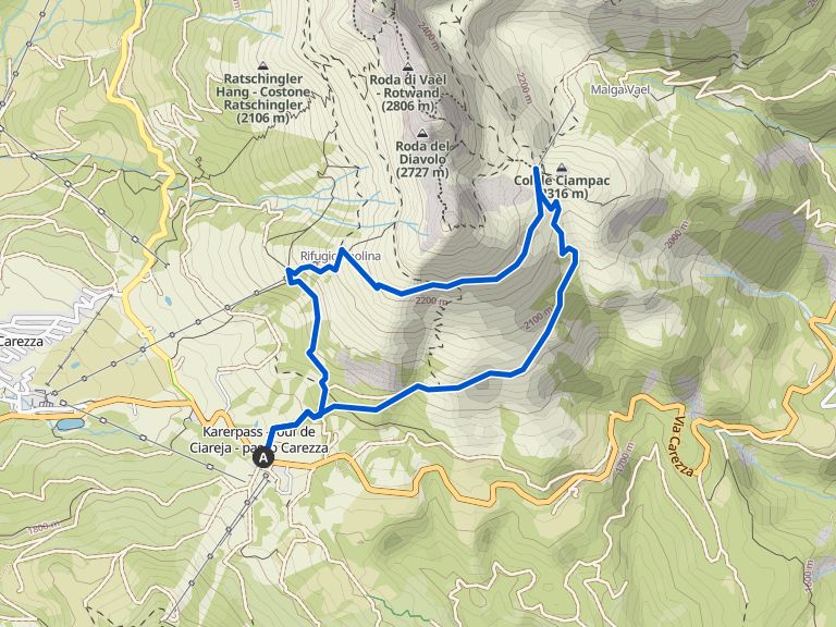 Alpine Runde am Rosengarten - vom Karerpass zur Rotwandhütte und ...